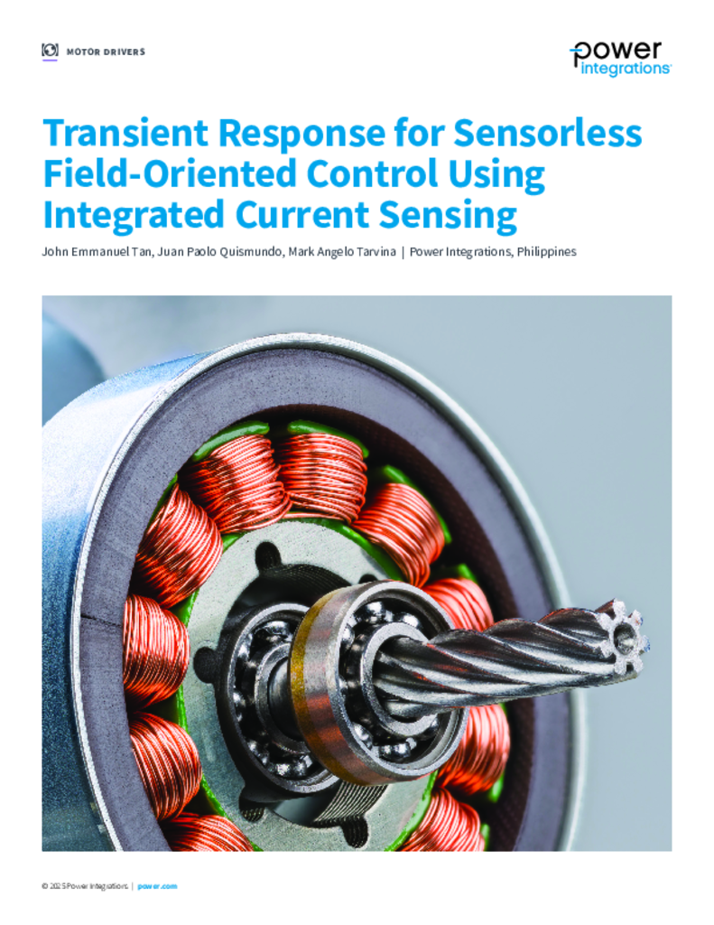 Transient Response for Sensorless Field-Oriented Control Using Integrated Current Sensing ...